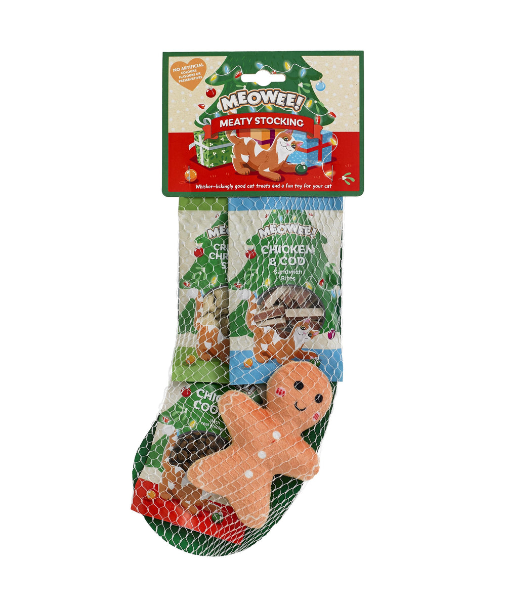 Meowee! Christmas Meaty Stocking & Toy for Cats