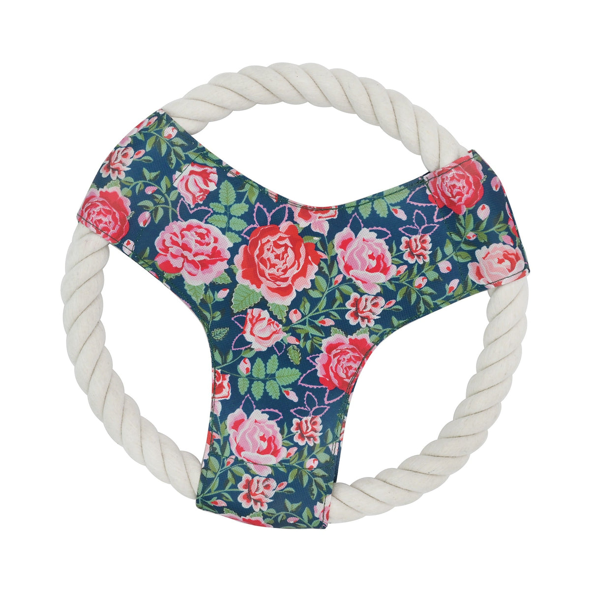 Cath Kidston Dolly Rose Rope Frisbee Dog Toy