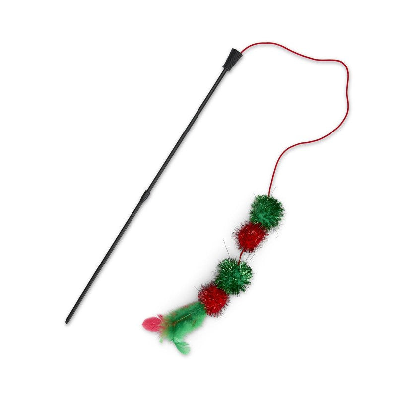 Petface Christmas Tinsel Bobble Cat Teaser Toy