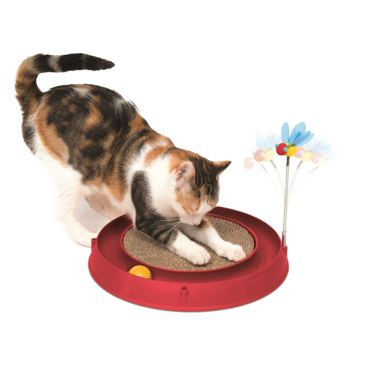 Catit Play Circuit Ball Cat Toy - Red