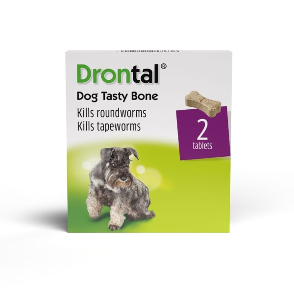 Drontal Tasty Bone Wormer Tablets for Small and Medium Dogs (2 to 20kg