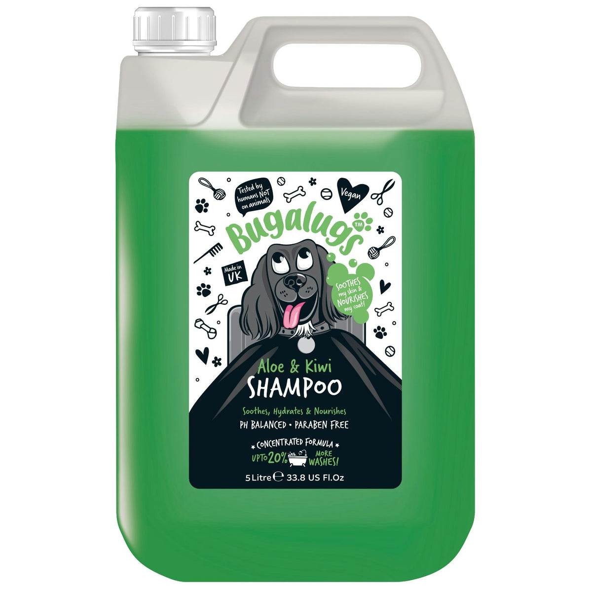 Bugalugs Soothing Aloe & Kiwi Shampoo 5 Litre