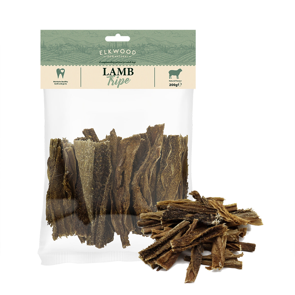 Elkwood 100% Lamb Tripe Sticks Dog Treat | 200g
