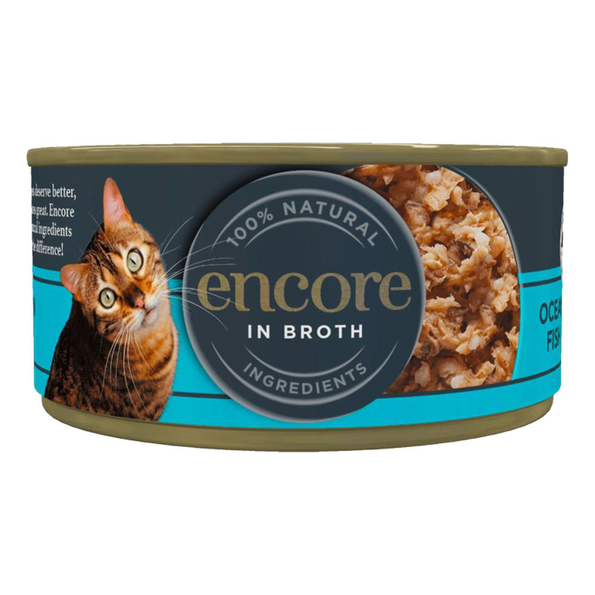 Encore Adult Wet Cat Food in Tins - Ocean Fish in Broth