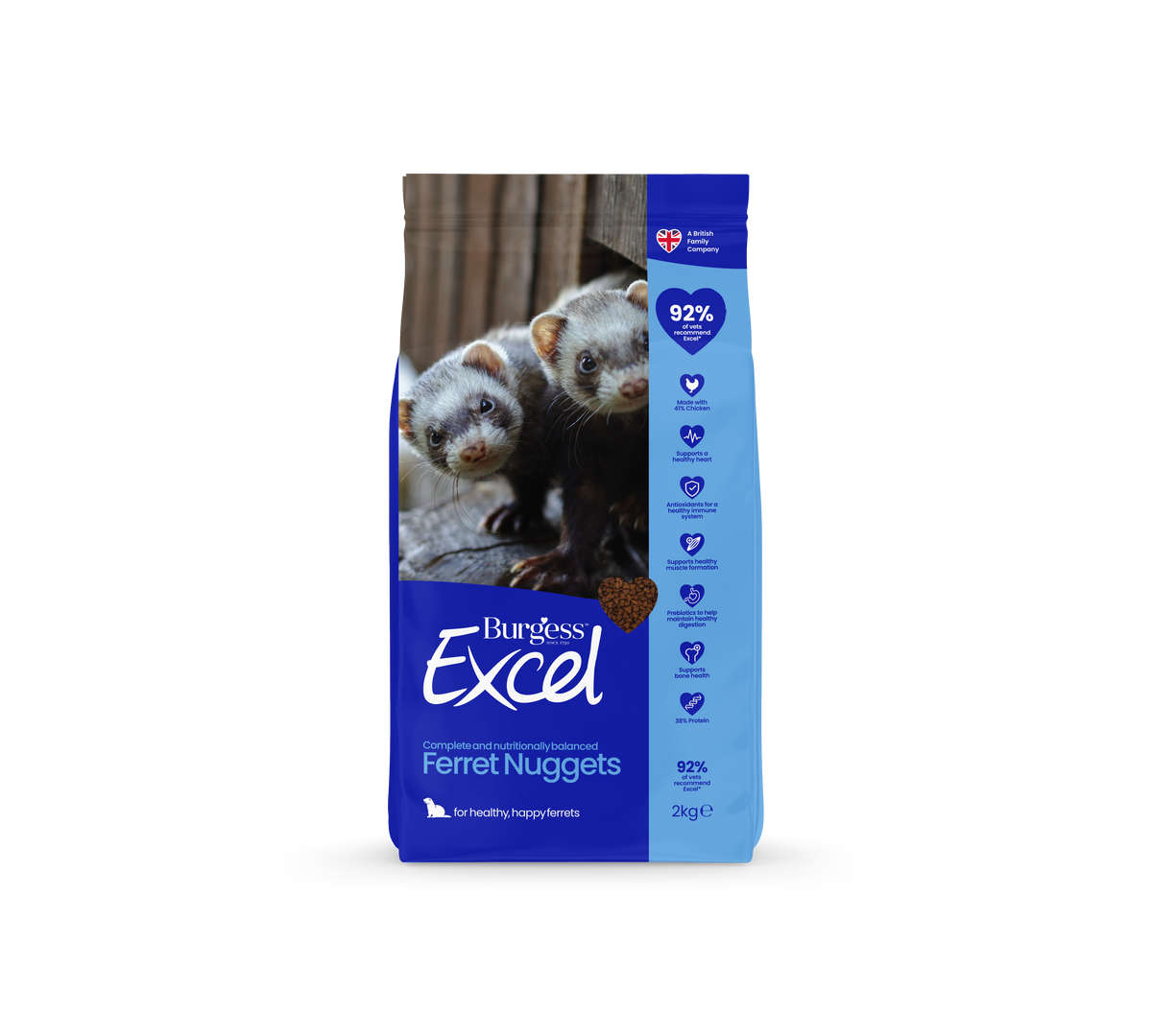 Burgess Excel Complete and Nutritionally Balanced Ferret Nuggets