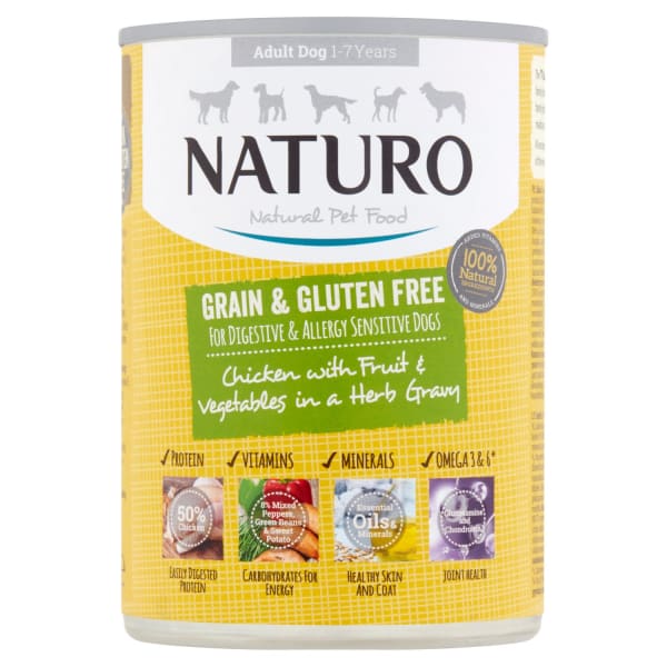 Naturo Adult Chicken In Gravy Can 390g