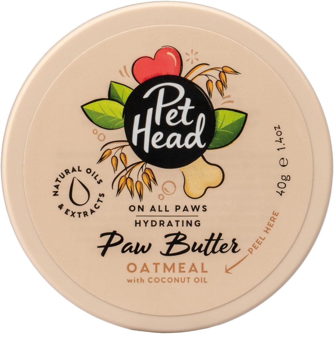 Pet Head On All Paws Hydrating Dog Paw Butter - Oatmeal with Coconut O