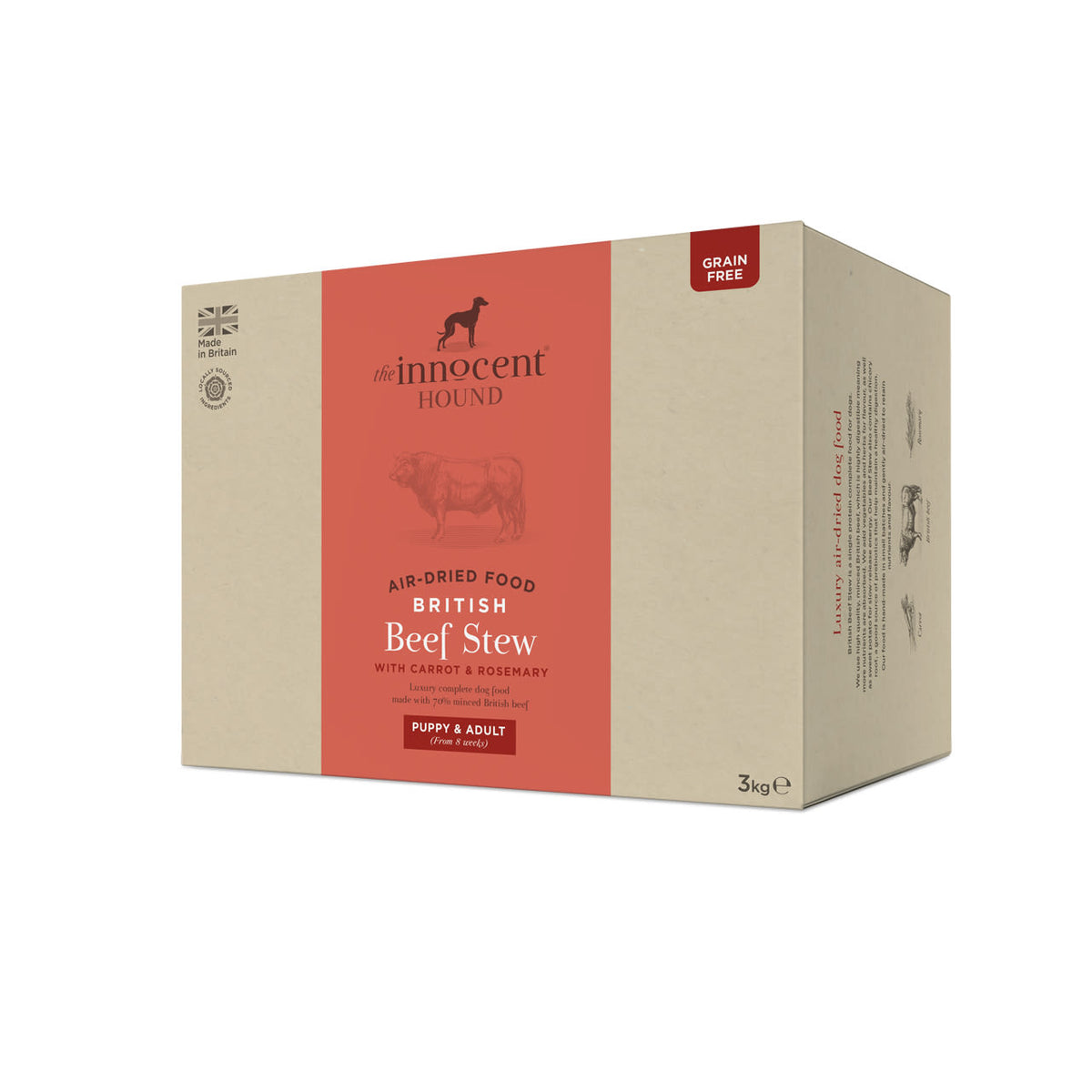 The Innocent Hound Adult & Puppy Air Dried Dog Treat - British Beef St