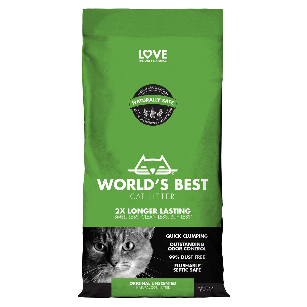 World's Best Original Unscented Natural Corn Clumping Cat Litter