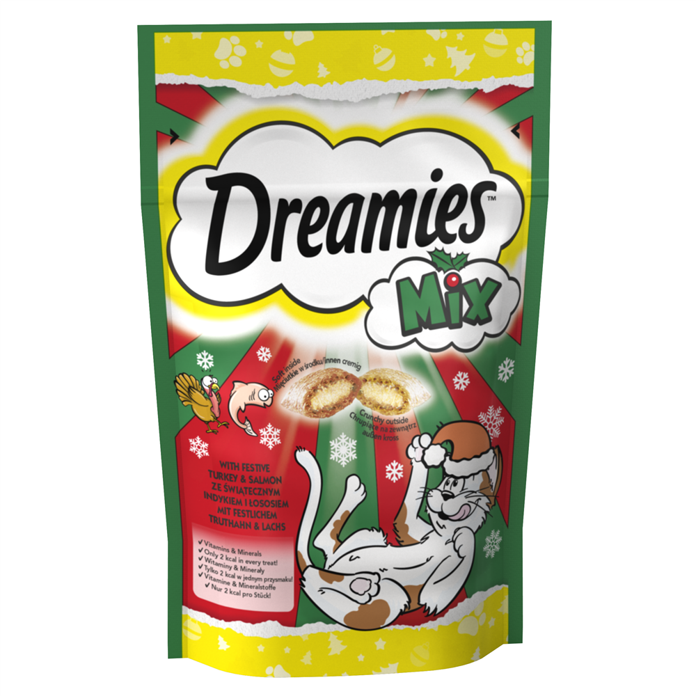 Dreamies Mix Cat Treats With Salmon & Turkey